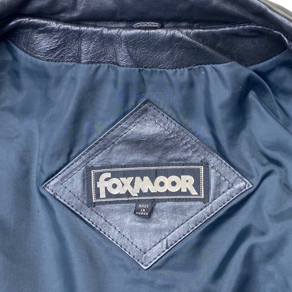 Vintage Foxmoor Puff Shoulder Black Leather Jacket S/M - Gem